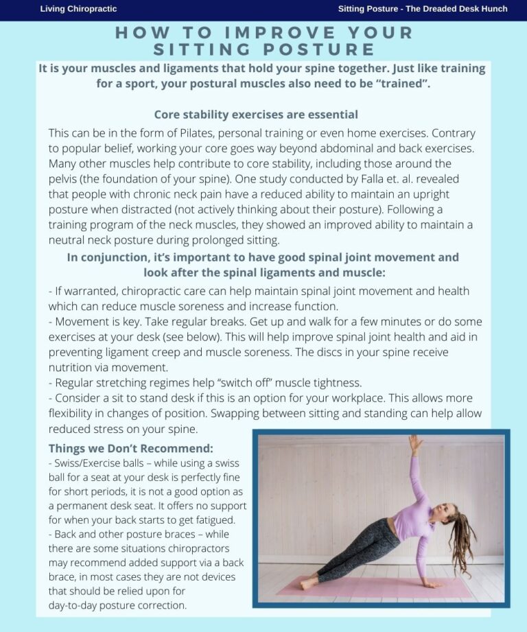 SITTING POSTURE - THE DREADED DESK HUNCH - Living Chiropractic